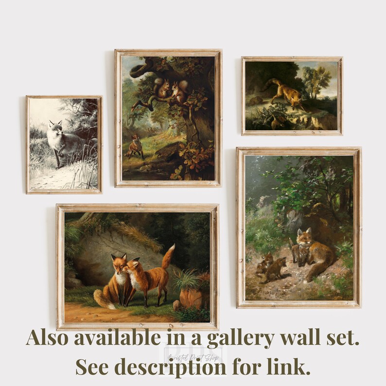 Vintage 1700s Fox Painting Antique Wall Art 18th Century - Etsy