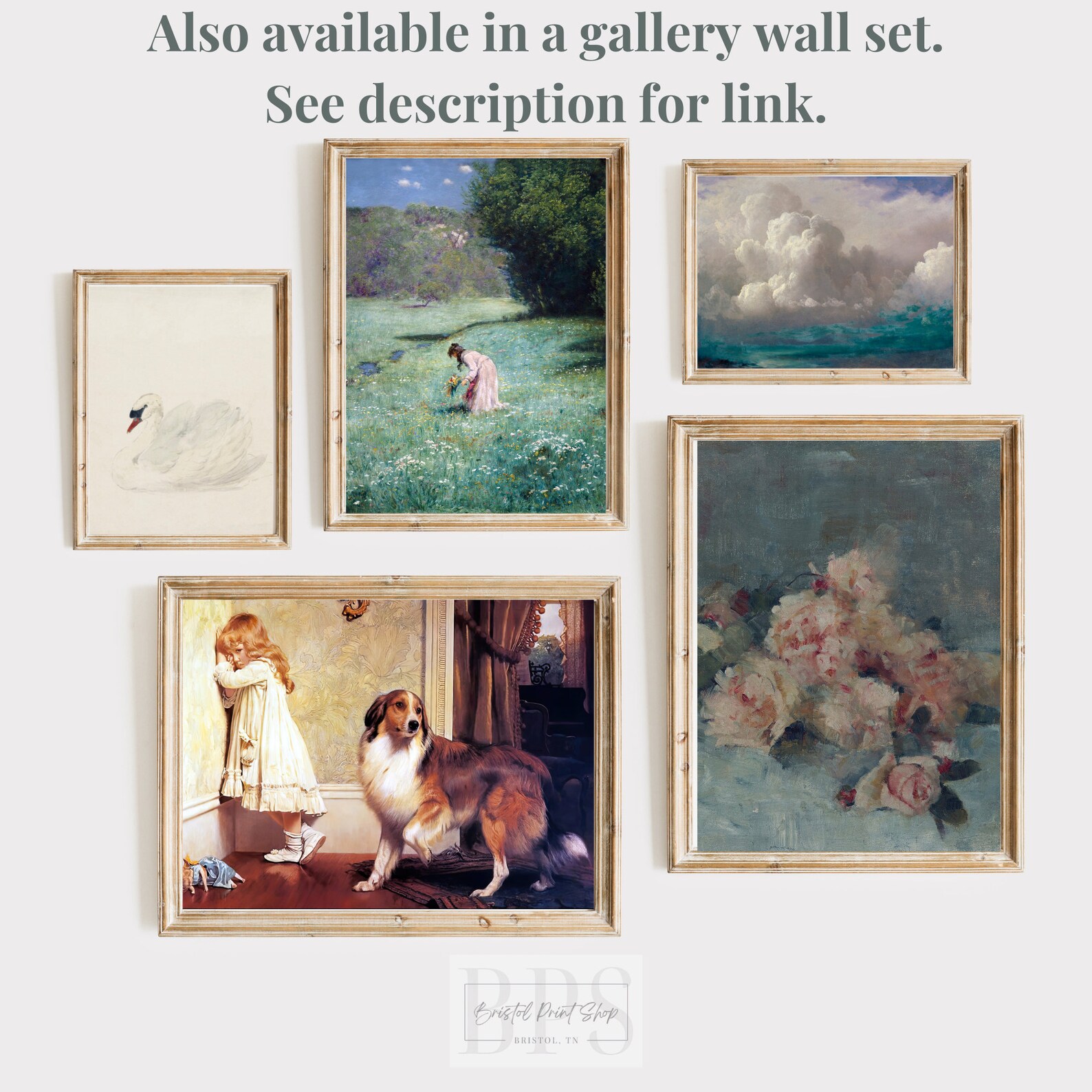 Vintage Girl in Time Out | Antique Wall Print | 19th Century Painting ...