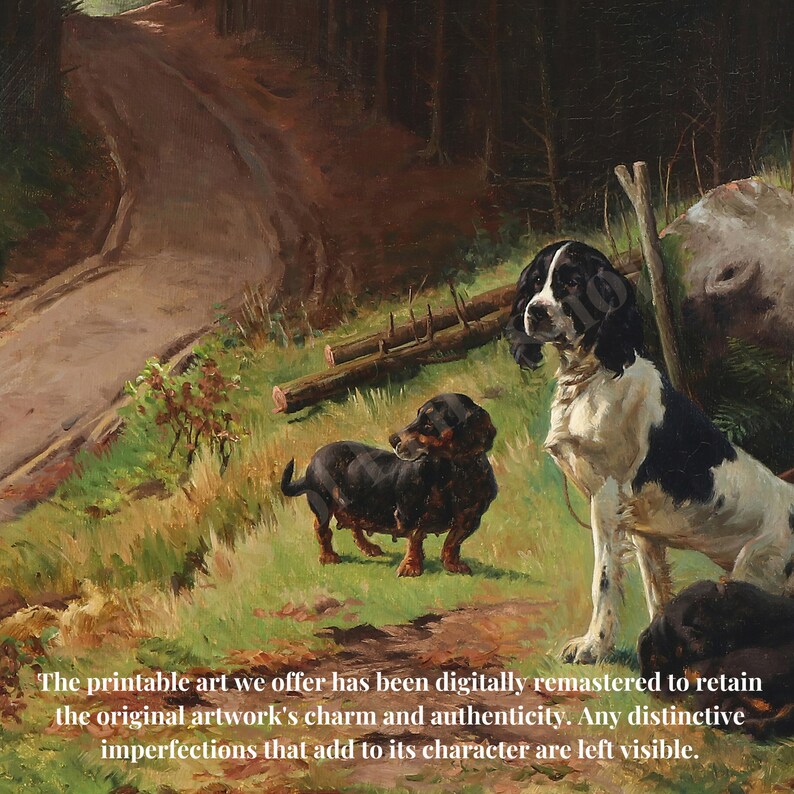 Vintage Hunting Dog Art | Antique Setter Wall Art | 19th Century ...