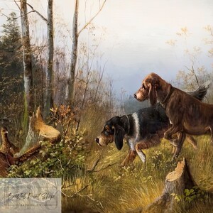 Vintage Hunting Gallery Wall | Set of 9 | Stag Hunter Art | Man Cave ...