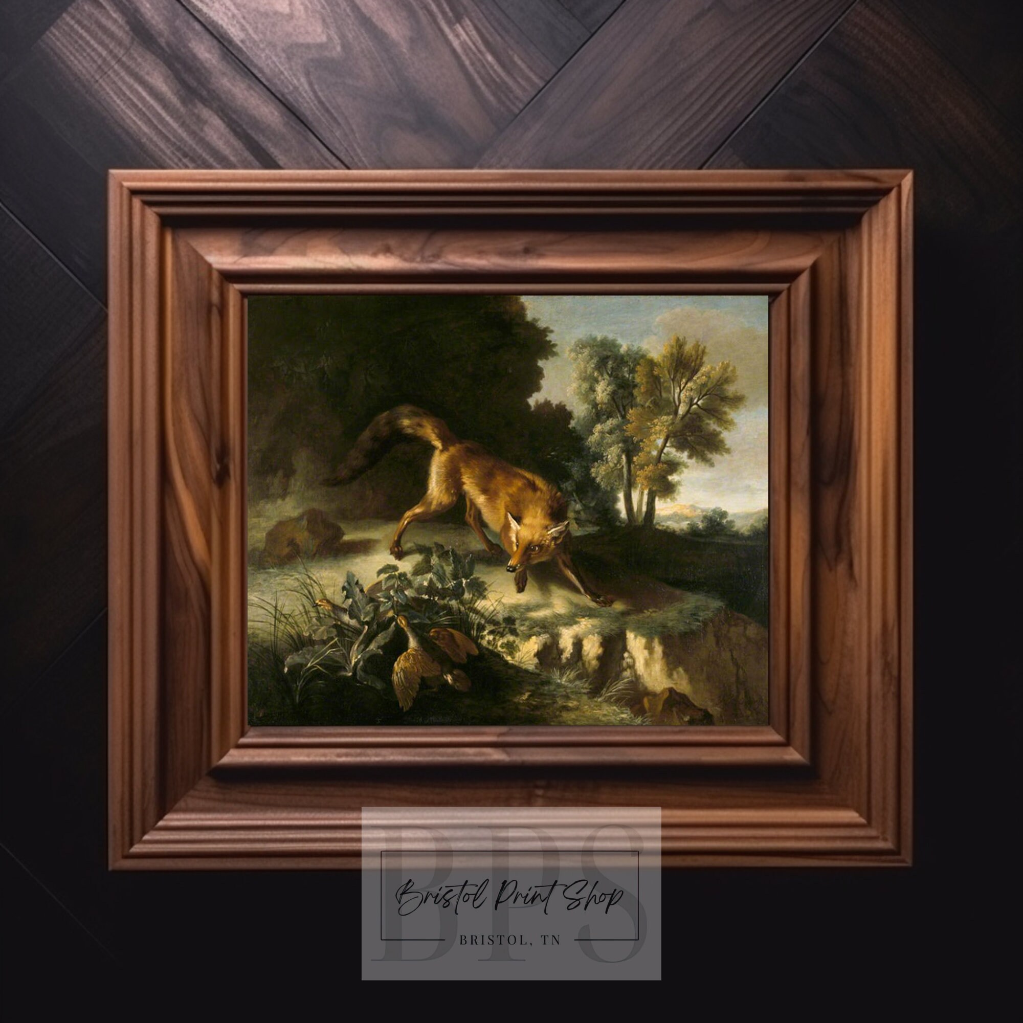 Vintage 1700s Fox Painting Antique Wall Art 18th Century - Etsy