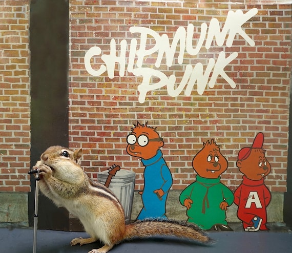 Chipmunk Singing With Alvin and the Chipmunks Notecard | Etsy
