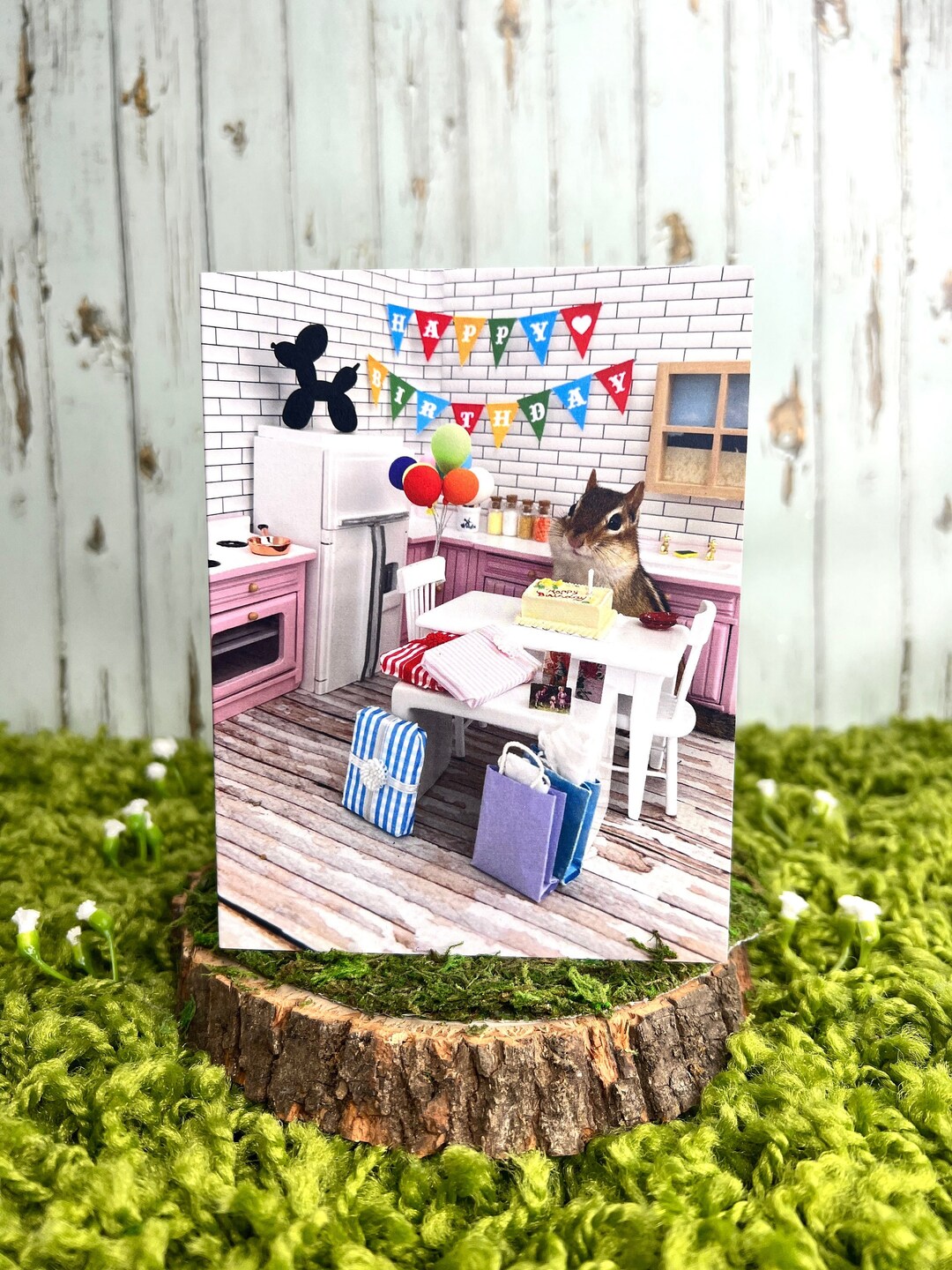 Chipmunk Birthday Card - Etsy