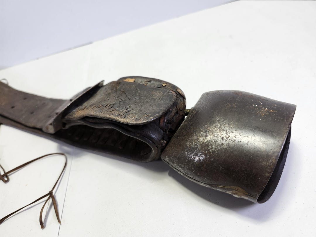 Chamonix 00 Vintage Cowbell With Leather Strap, Farmhouse, Ranch ...