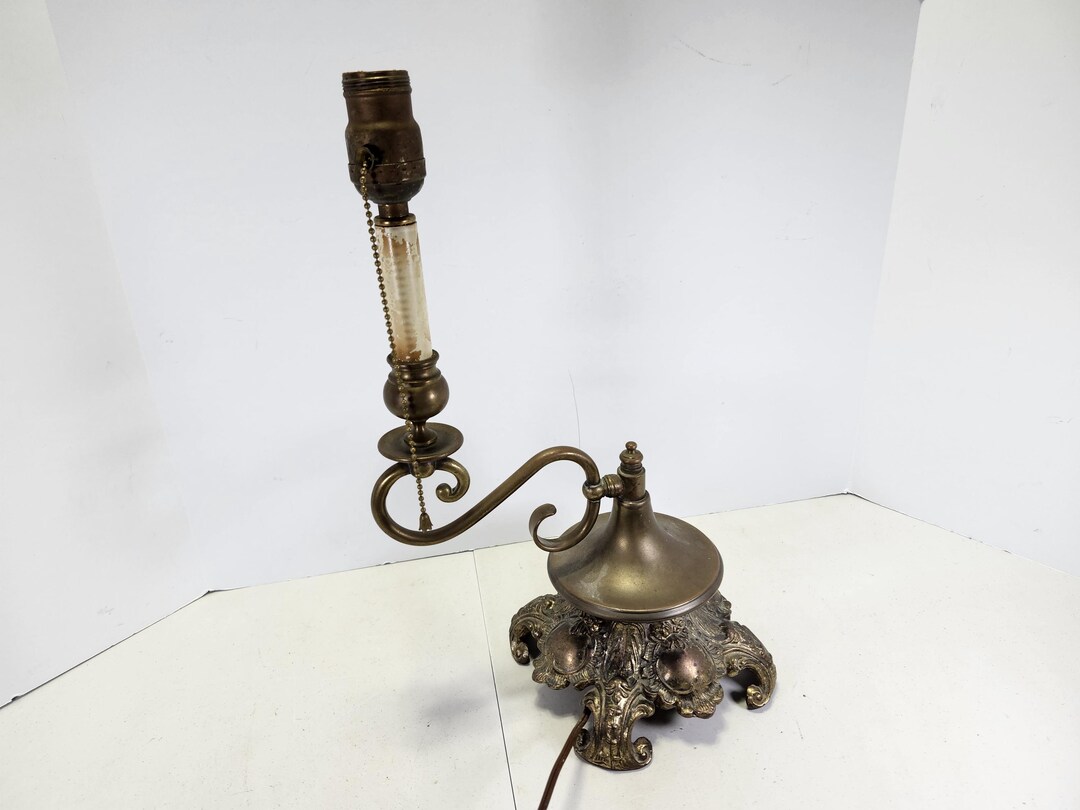 Vintage Table Lamp Base, Ornate Decoration, Living Room, Brass, Bedside ...