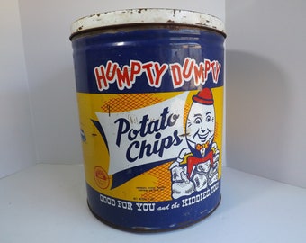 Humpty Dumpty Potato Chips Tin, Can, Vintage, Metal, Decor Decoration ...
