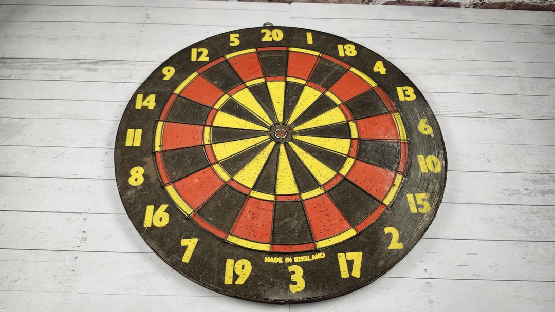 Vintage English Dart Board: Pub Bar Decor - Baseball Game - Etsy