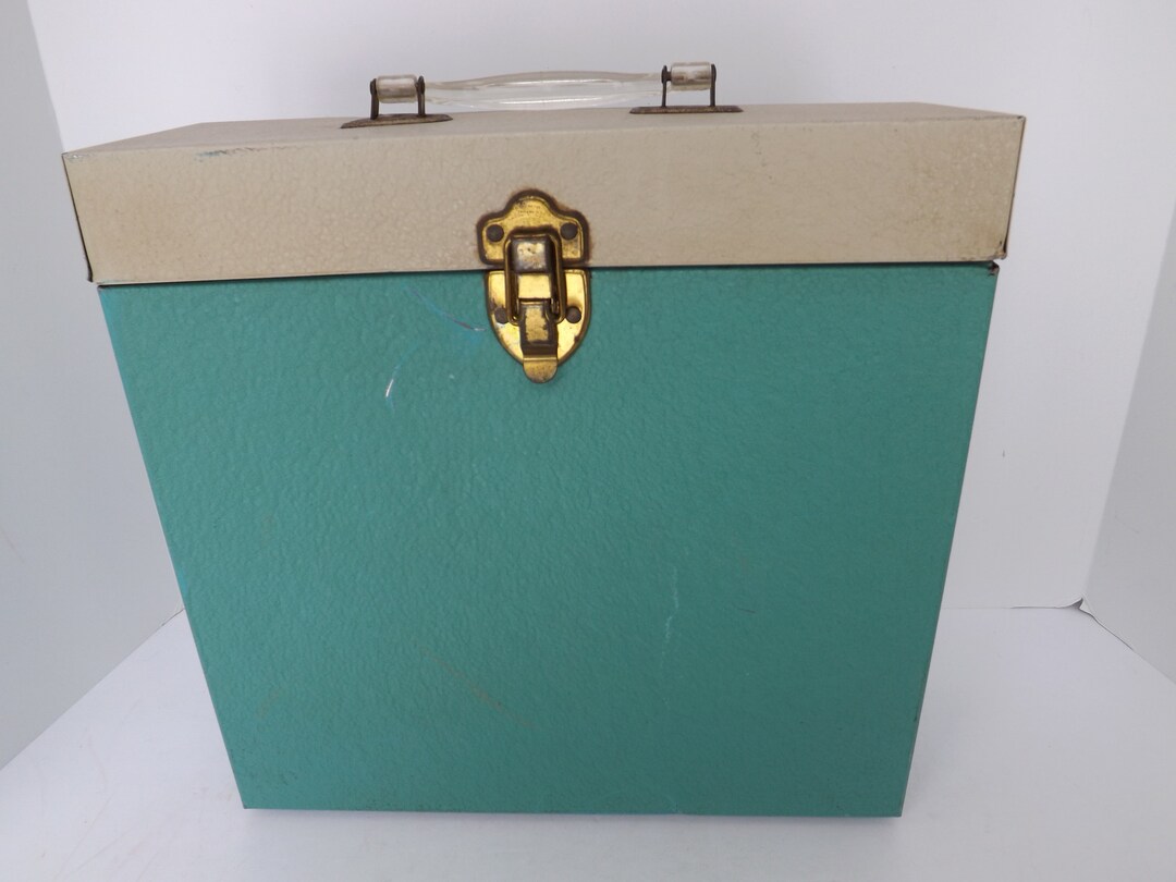 File Metal Box Vintage Teal Steel Toolbox Tool Box - Etsy