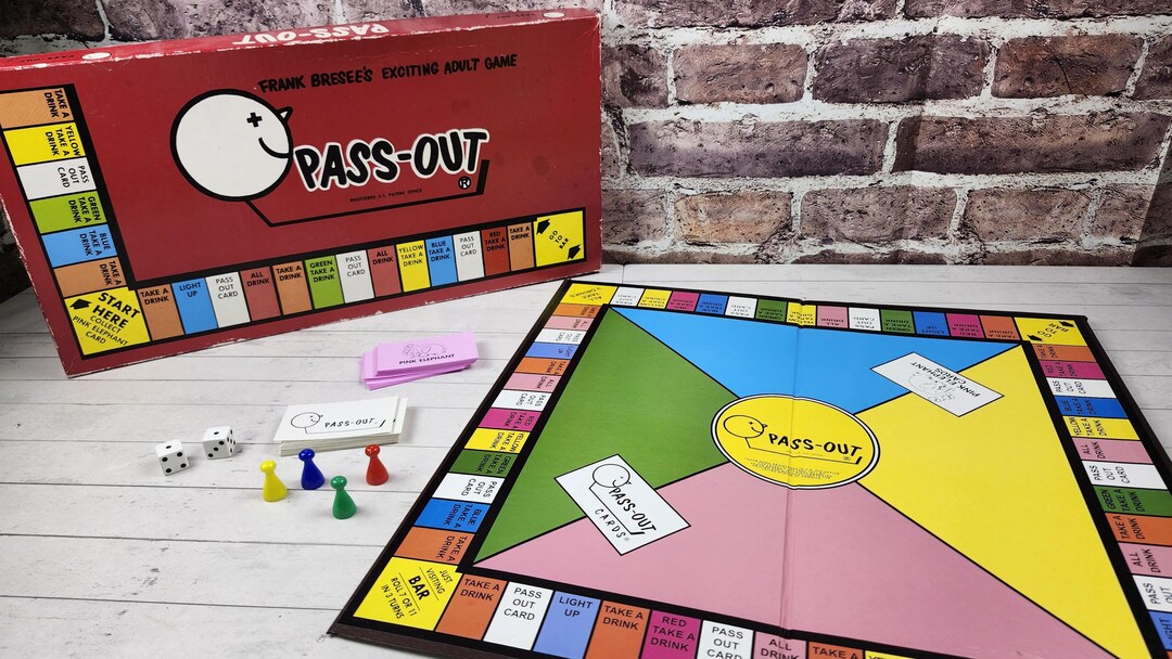 Vintage Frank Bresee's Pass-out Game: Retro Adult Board Game Decor - Etsy