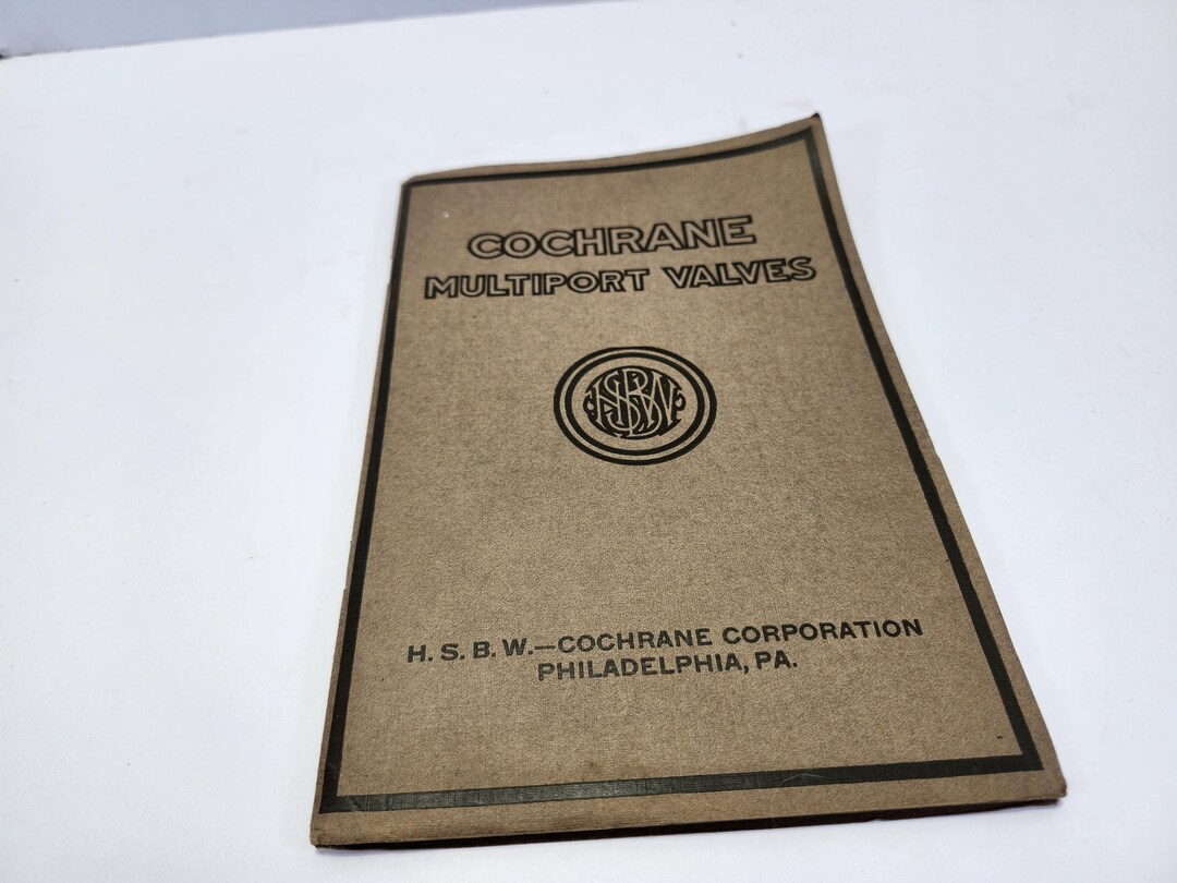 Cochrane Multiport Valves Catalog Book, Vintage Retro, Machinery Tools ...