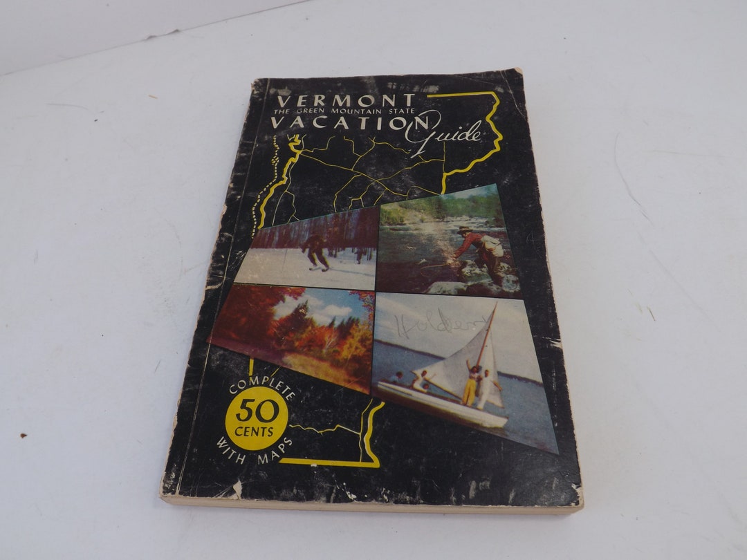 Vermont Vacation Guide, Roadmaps, Travel, Books, Vintage Retro, Display ...