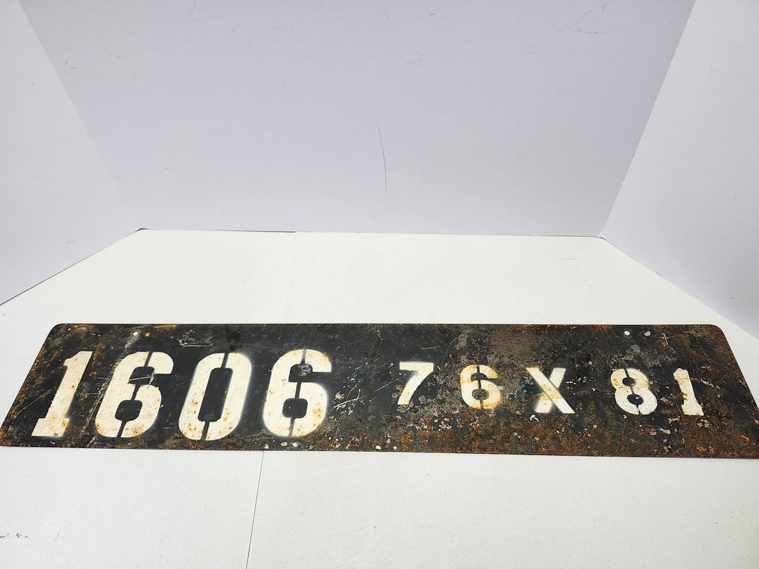 Vintage Metal Number Sign: Industrial Man Cave Decor (30x6in) - Etsy