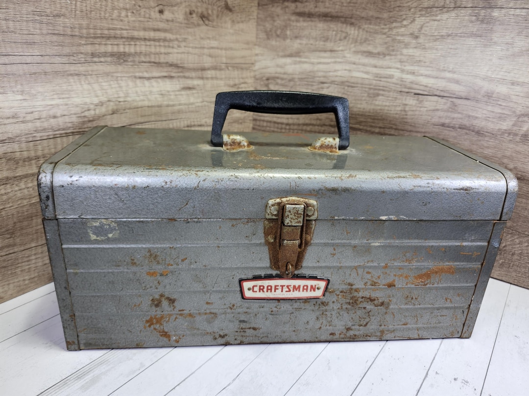 Craftsman Tool Chest, Vintage, Gray Grey, Metal Steel, Toolbox Tool Box ...