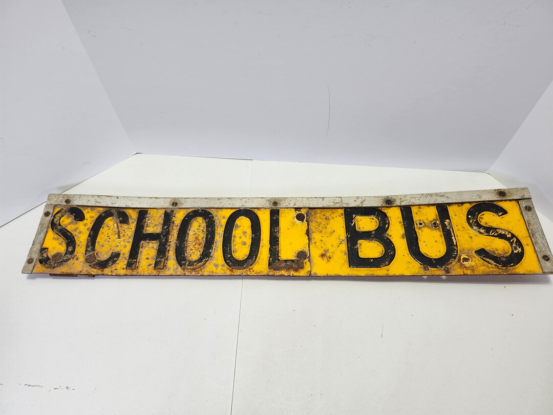 School Bus Marquee Metal Sign, Vintage, Man Cave, Decoration, Display ...