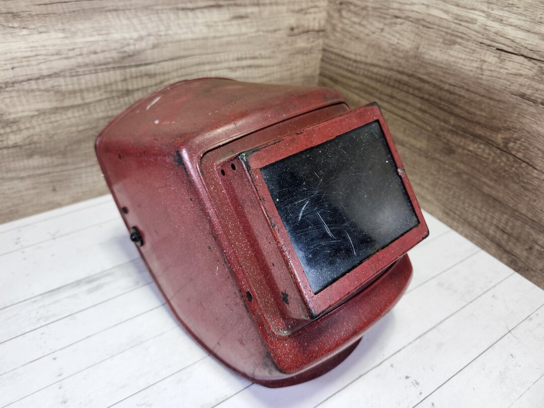 Vintage Morsafe Welding Mask: Red Industrial Decor, Halloween Prop - Etsy