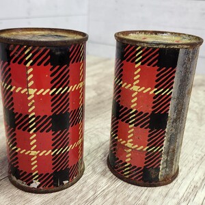 Vintage Plaid Hamilton Skotch Ice Tins: Rustic Camp Decor - Etsy