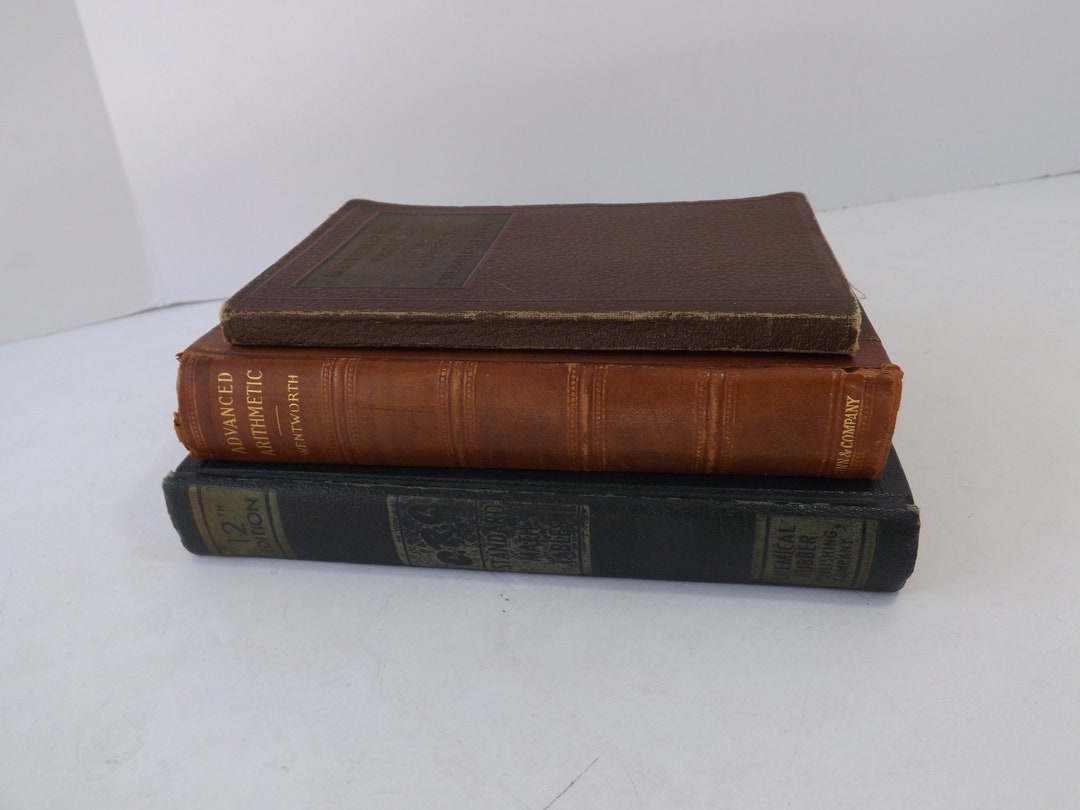 Set 3 Math Textbooks, Vintage Retro, Text, Mathematical Tables ...