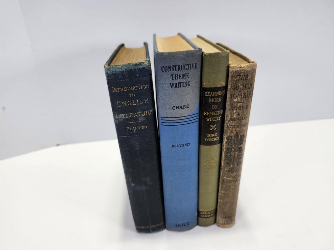 Vintage English Textbook Set: 1894-1945 Literature Display - Etsy