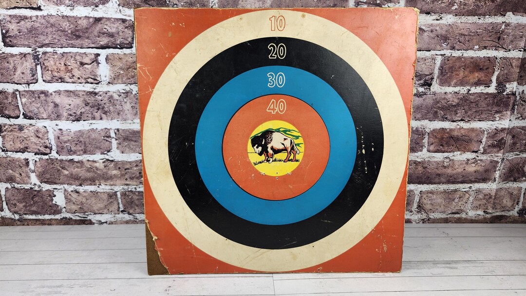 Vintage Buffalo Target: Toy Game Wall Decor - Etsy