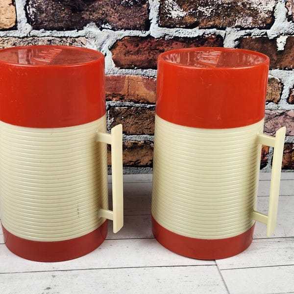 Vintage Thermos Tan - Etsy
