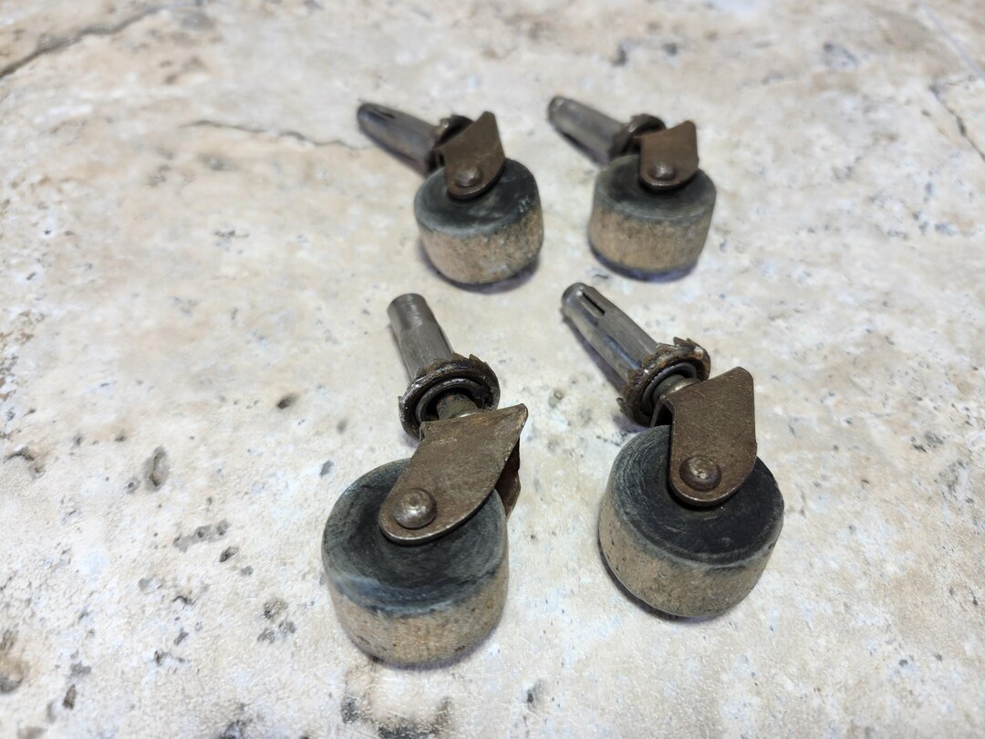 Set 4 Casters, Wheels, Furniture, Vintage Retro, Hook, Organizer ...