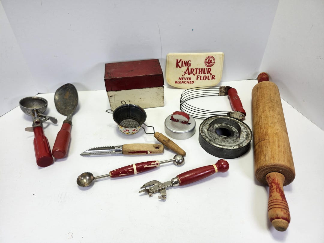 Lot Red Kitchen Tools, Vintage, Utensil, Kitchen Decoration, Cooking ...