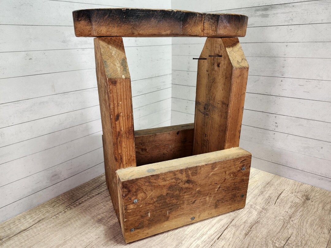 Wooden Shoe Cleaning Caddy, Vintage, Carrier, Shine Box, Wood ...