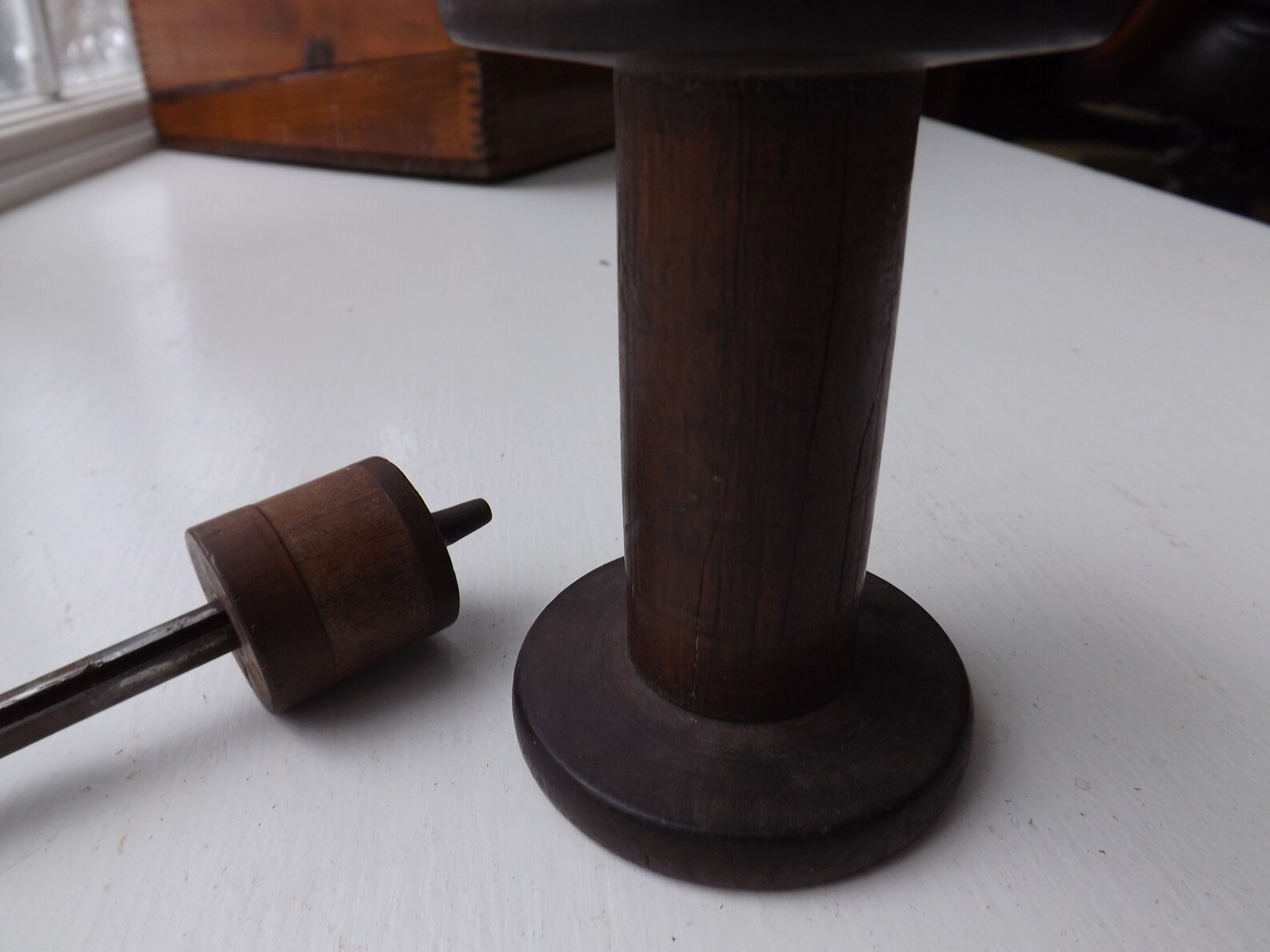 Small Wooden Spool With Metal Insert Bobbin Industrial - Etsy