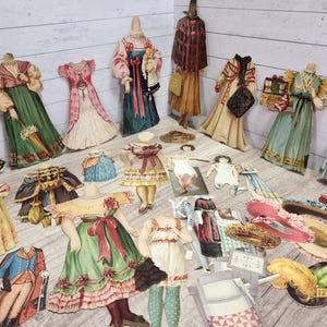 Victorian Raphael Tuck Paper Dolls: 1800s Fashion Cutouts - Etsy