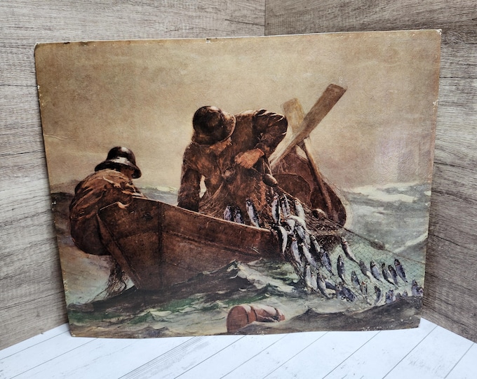 Winde Fine Prints Unframed Herring Net by Homer 224, Fisherman Vintage ...