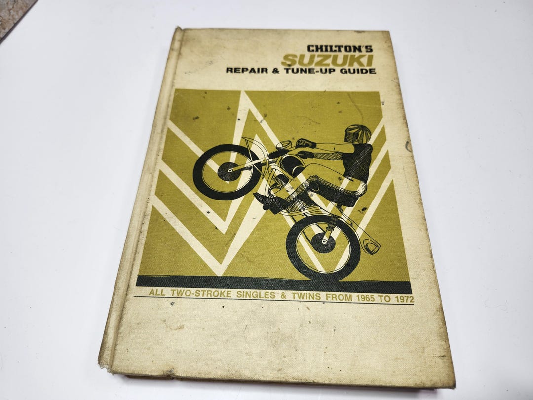 Chilton's Guide for Suzuki, Repair Manual, Tune Up, 1972, Vintage Retro ...