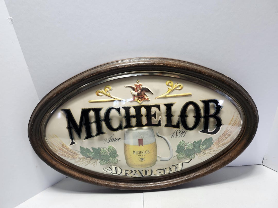 Michelob Beer on Draught Sign, Bar Decor, Vintage, Man Cave Decoration ...