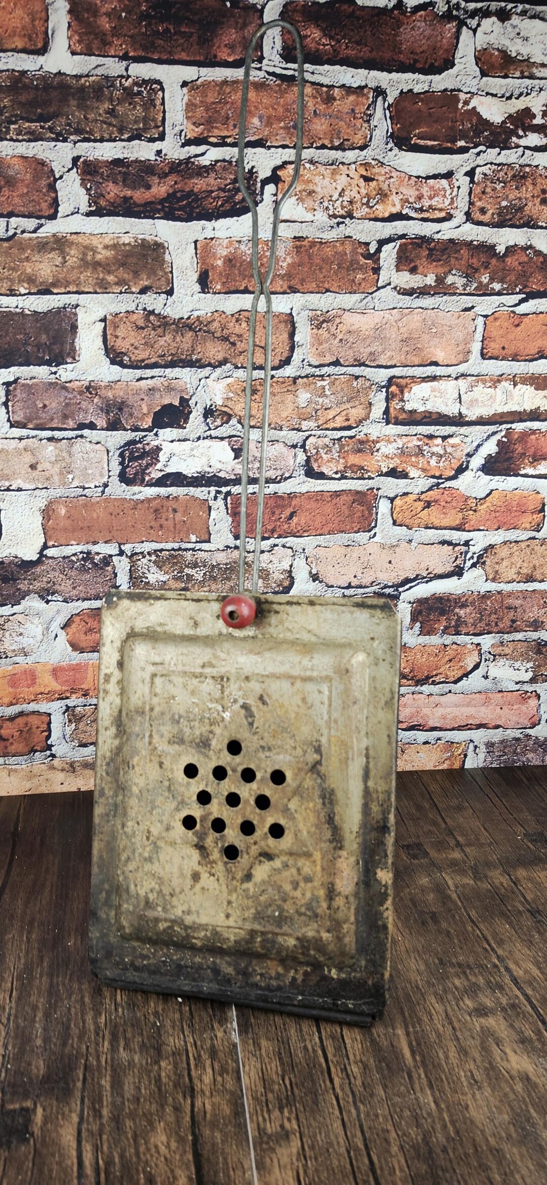 Vintage Metal Popcorn Popper: Campfire Fireplace, Rustic Camp Cabin ...