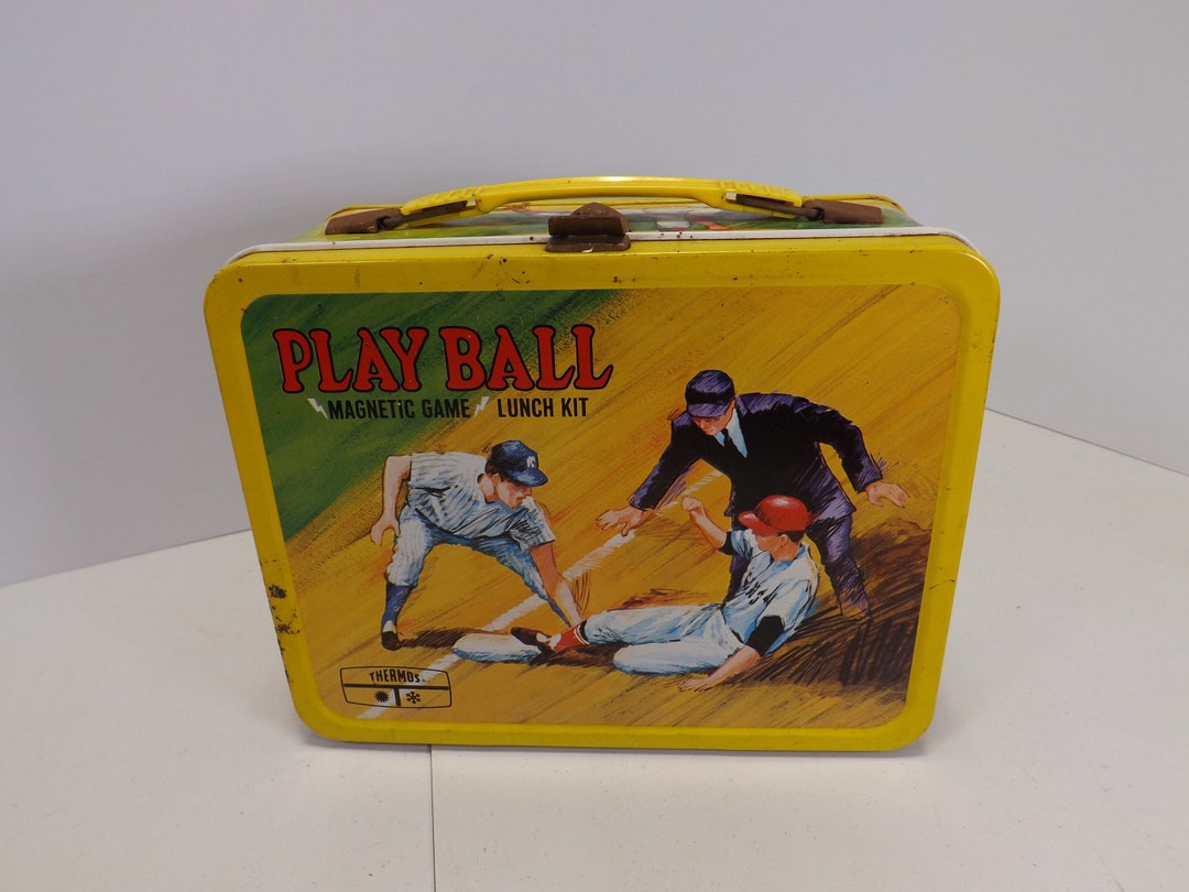Vintage 1969 Play Ball Metal Lunchbox: Baseball Sports Decor - Etsy