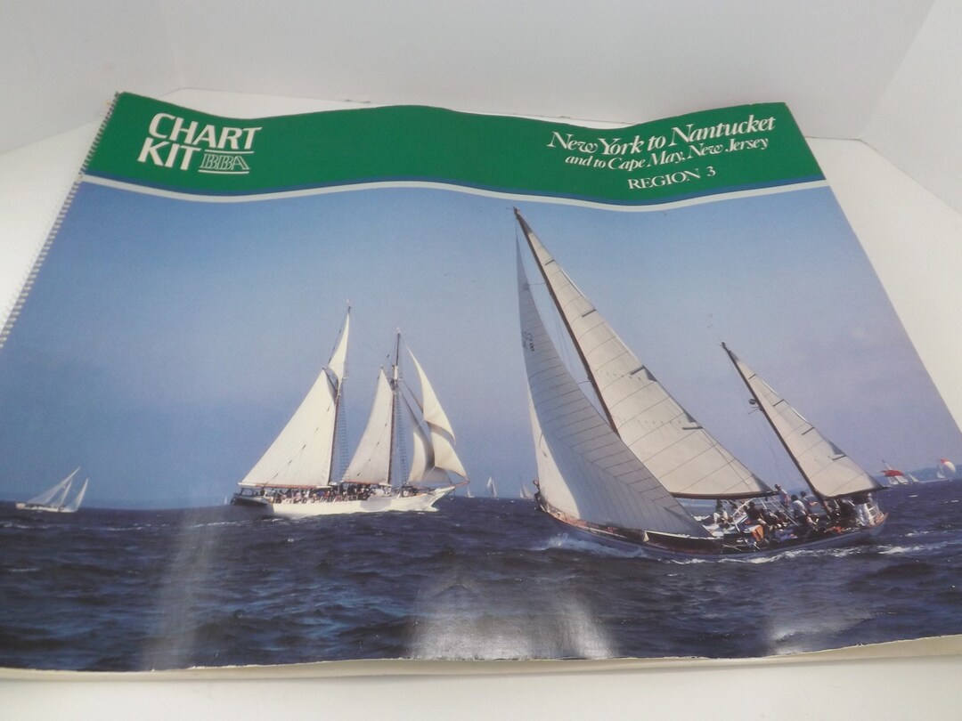 Chart Kit BBA New York to Nantucket Cape May, Map Book, Vintage Retro ...