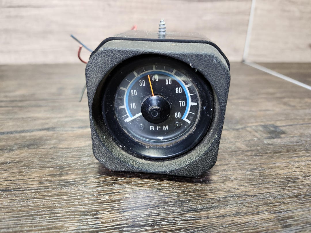 Vintage Black RPM Gauge: Industrial Decor Display - Etsy
