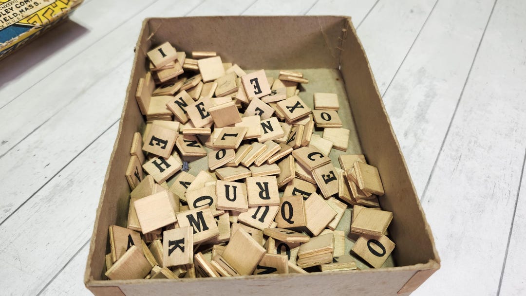Vintage Wood Anagram Blocks - 1937 Milton Bradley - Craft Decor - Etsy