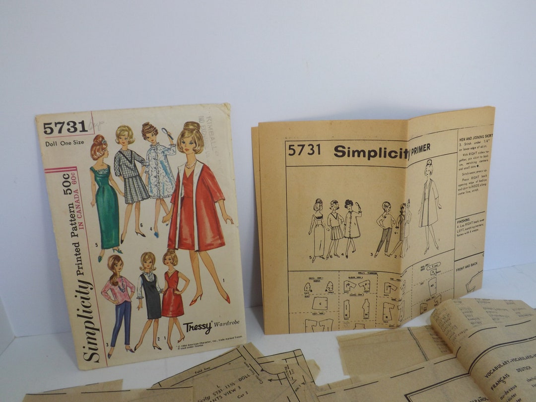 Simplicity Tressy Wardrobe 5731 Vintage Sewing Pattern Retro - Etsy