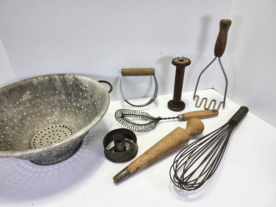 Lot Rustic Kitchen Tools, Vintage, Utensil, Decoration, Cooking ...