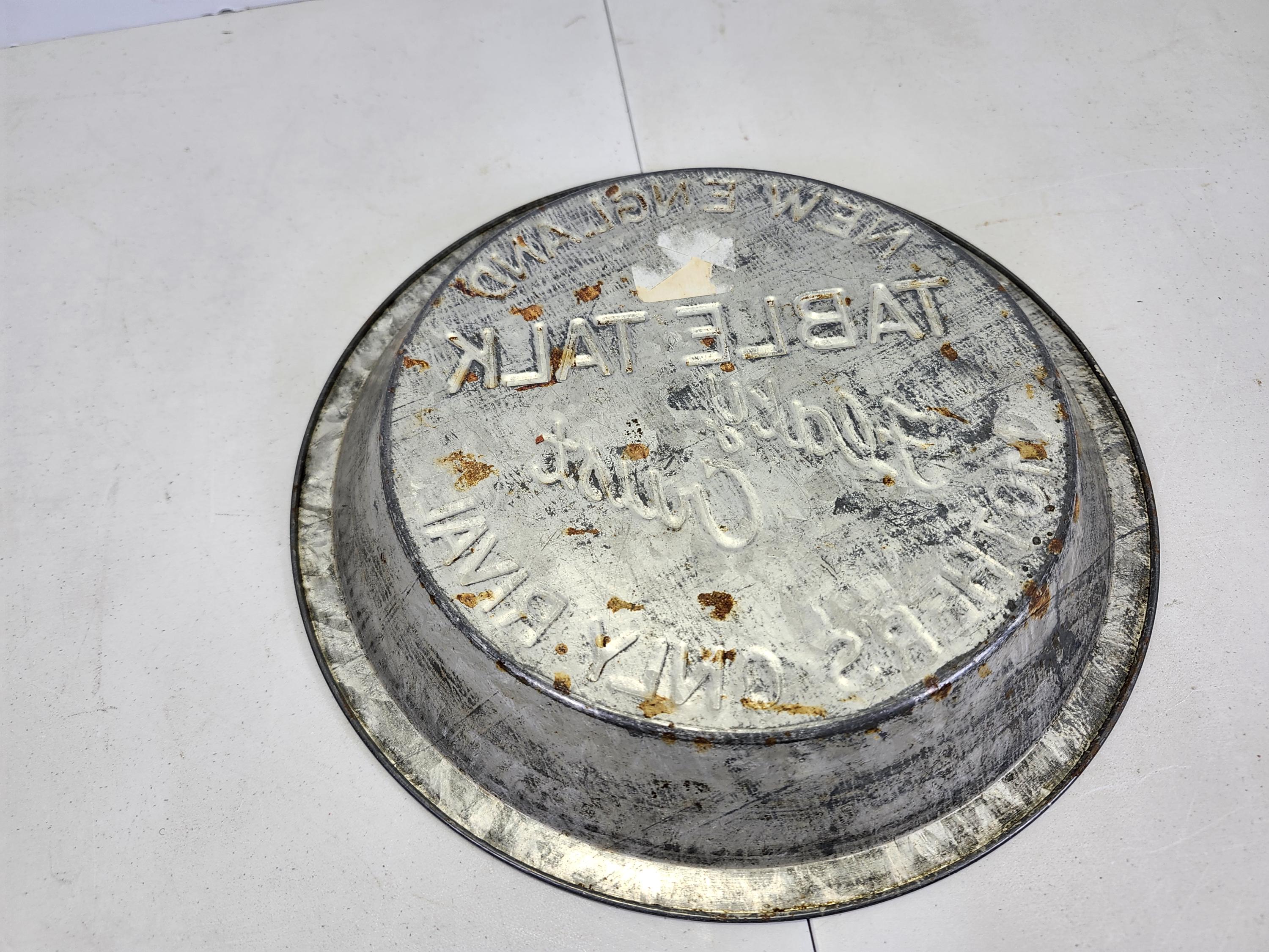 Vintage Table Talk Pie Plate: Flaky Crust Tin, Farmhouse Kitchen Decor ...