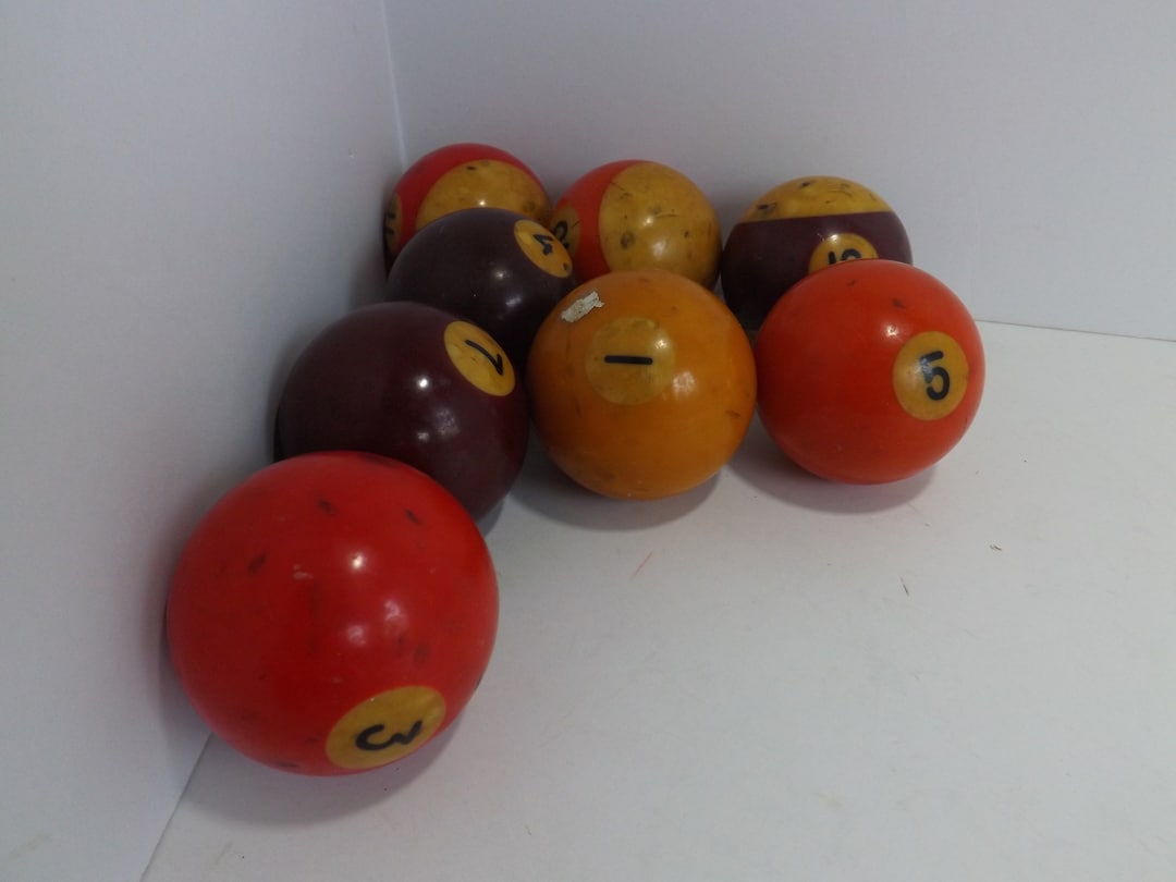 8 Pool Balls, Billiards, Vintage Retro, Game, Sport, Decor Decoration ...