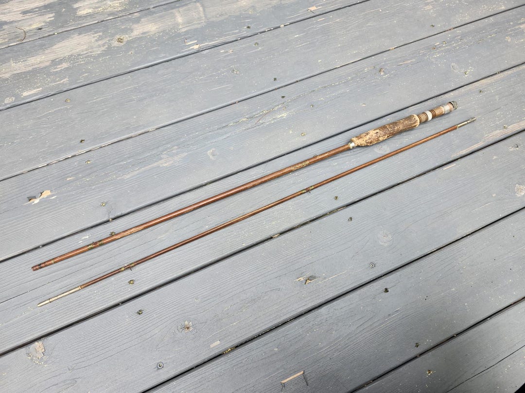 Bamboo Fishing Pole Parts, Rod, Vintage, Fly, Decor, Camp Cabin Lodge ...