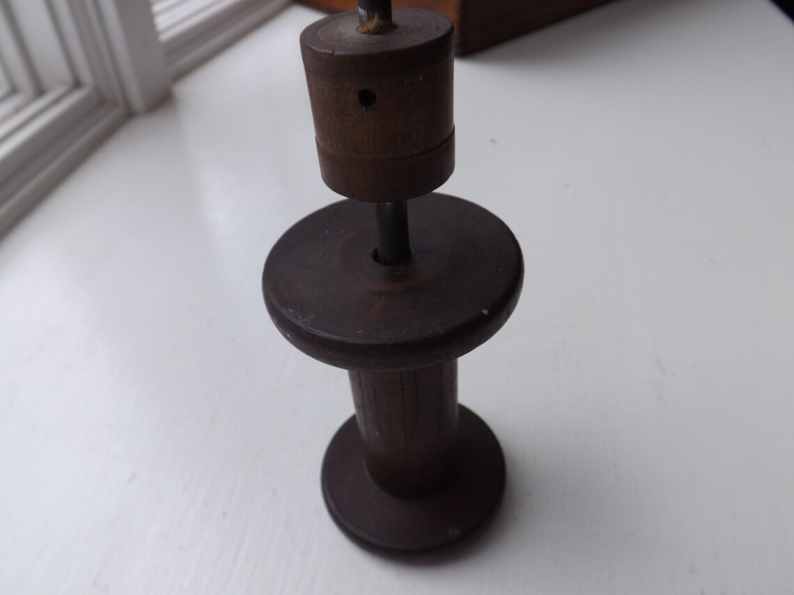 Small Wooden Spool With Metal Insert Bobbin Industrial - Etsy