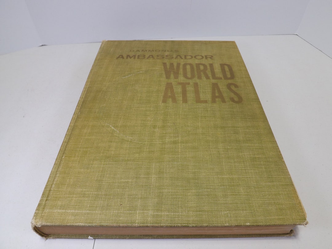 Vintage 1954 Hammond's Ambassador World Atlas: Geography Decor - Etsy