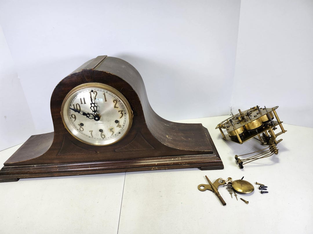 Seth Thomas Clock, Key, Wind, Vintage, Retro, Decoration, Den, Office ...