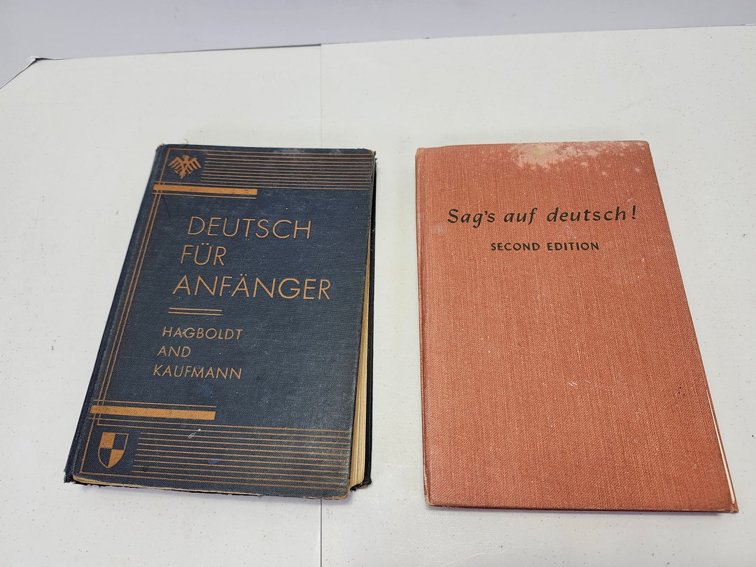 Set 2 German Language Books, Textbooks, Vintage Retro, Small, Learning ...