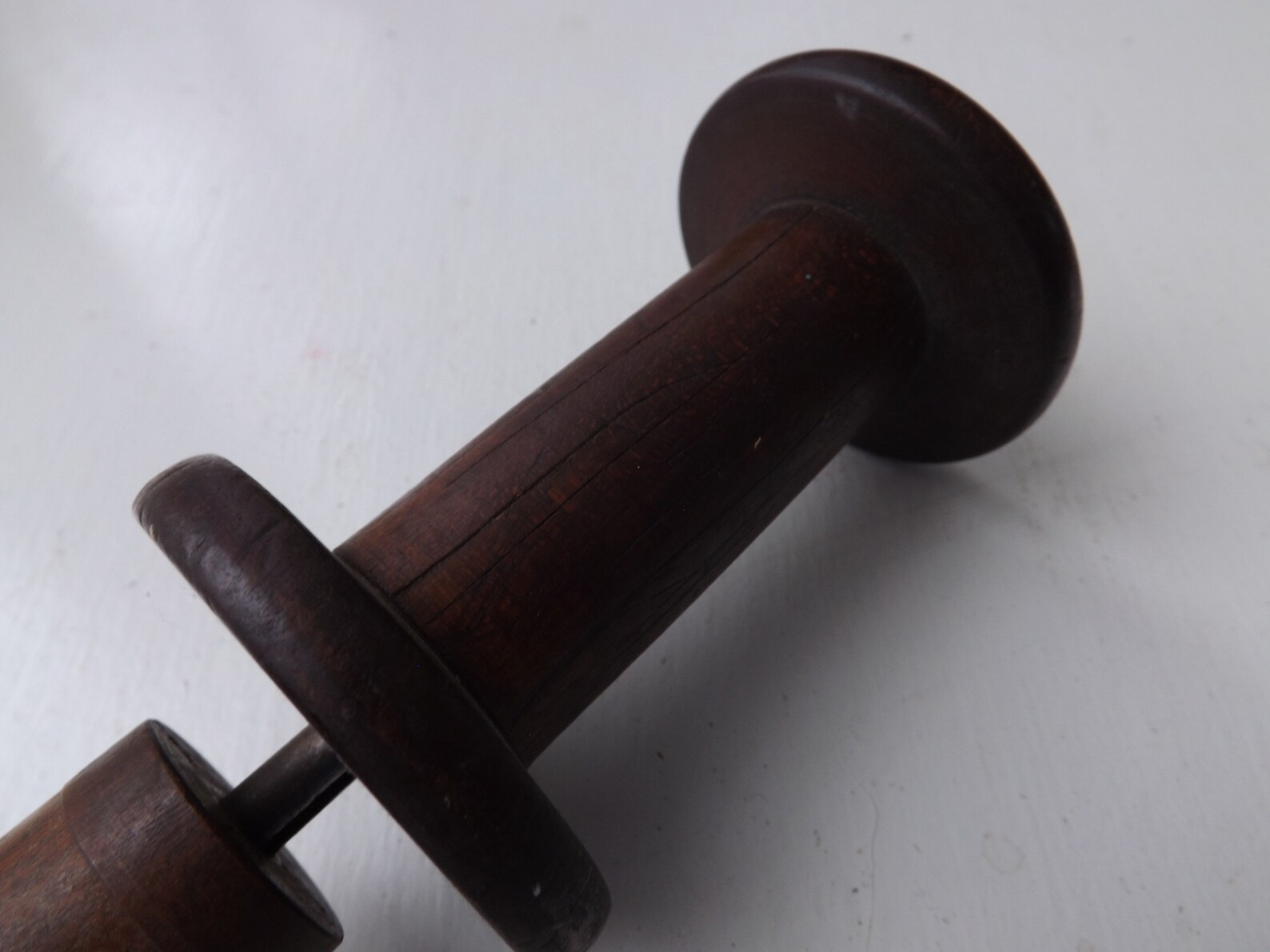 Small Wooden Spool With Metal Insert Bobbin Industrial - Etsy