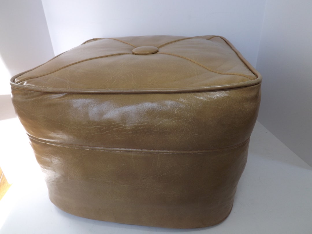 Tan Ottoman, Footstool, Pouf, Vintage Retro, Old, Short, Furniture ...