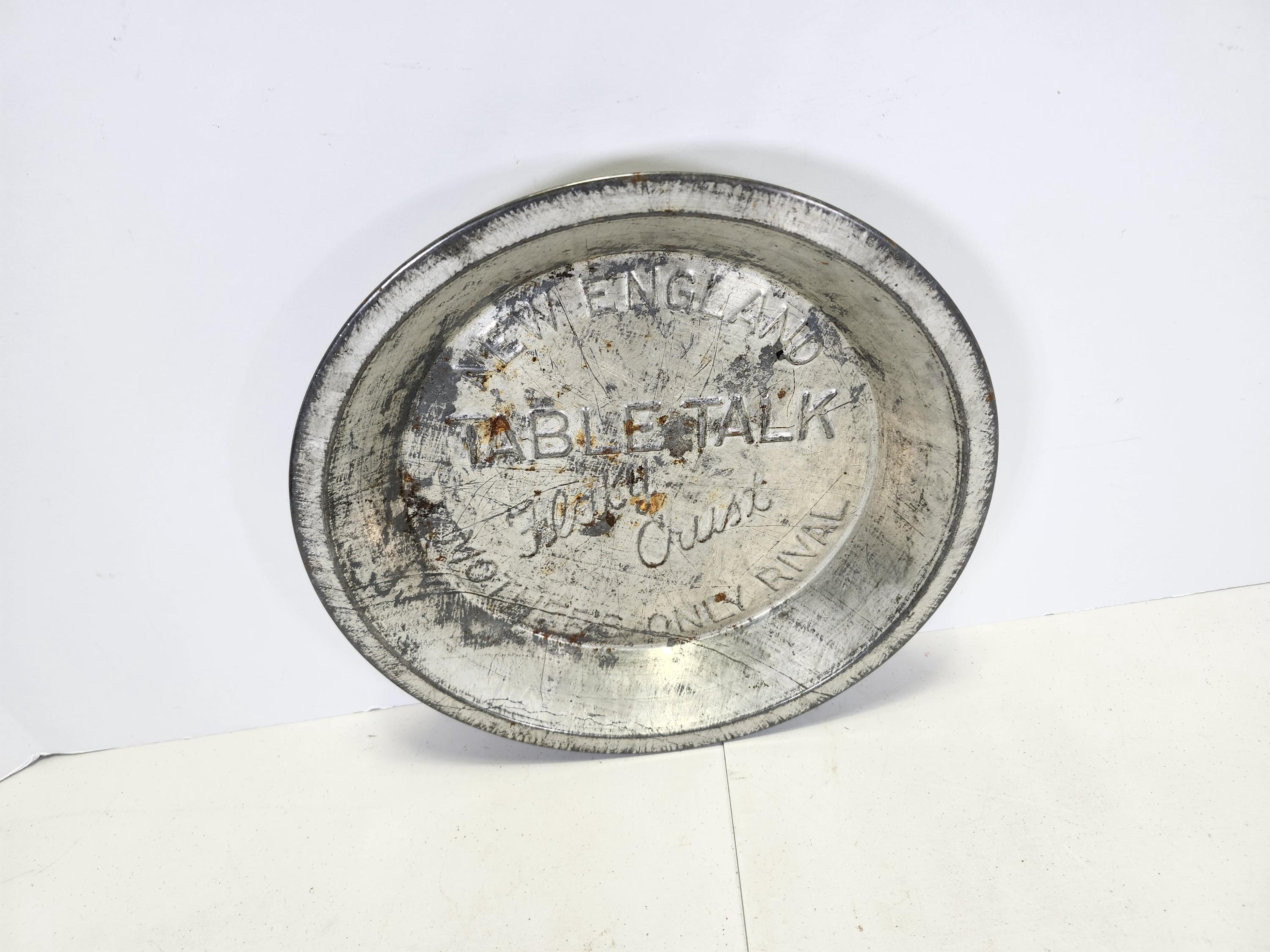 Vintage Table Talk Pie Plate: Flaky Crust Tin, Farmhouse Kitchen Decor ...