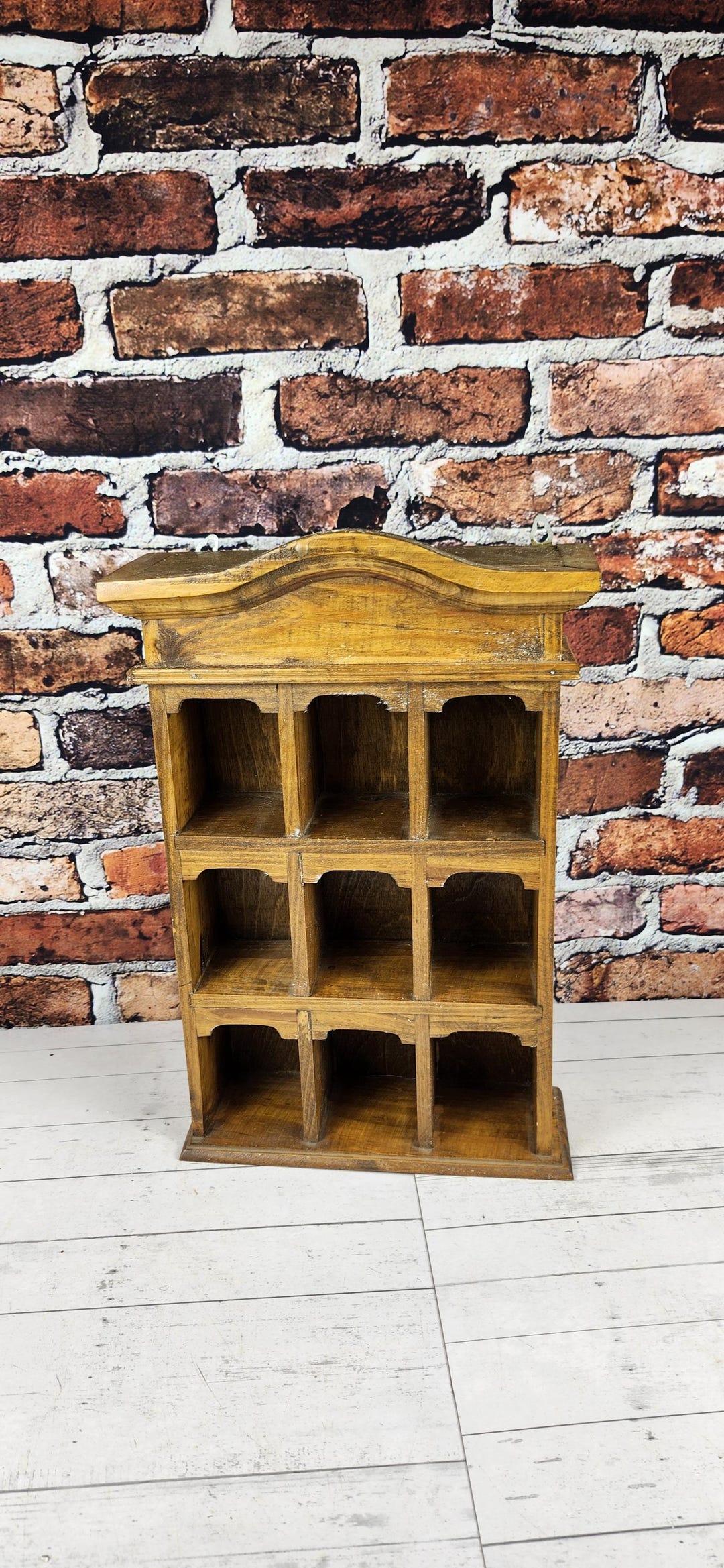 Vintage Small Wooden Display Cabinet: Cozy Cottage Wall Decor - Etsy